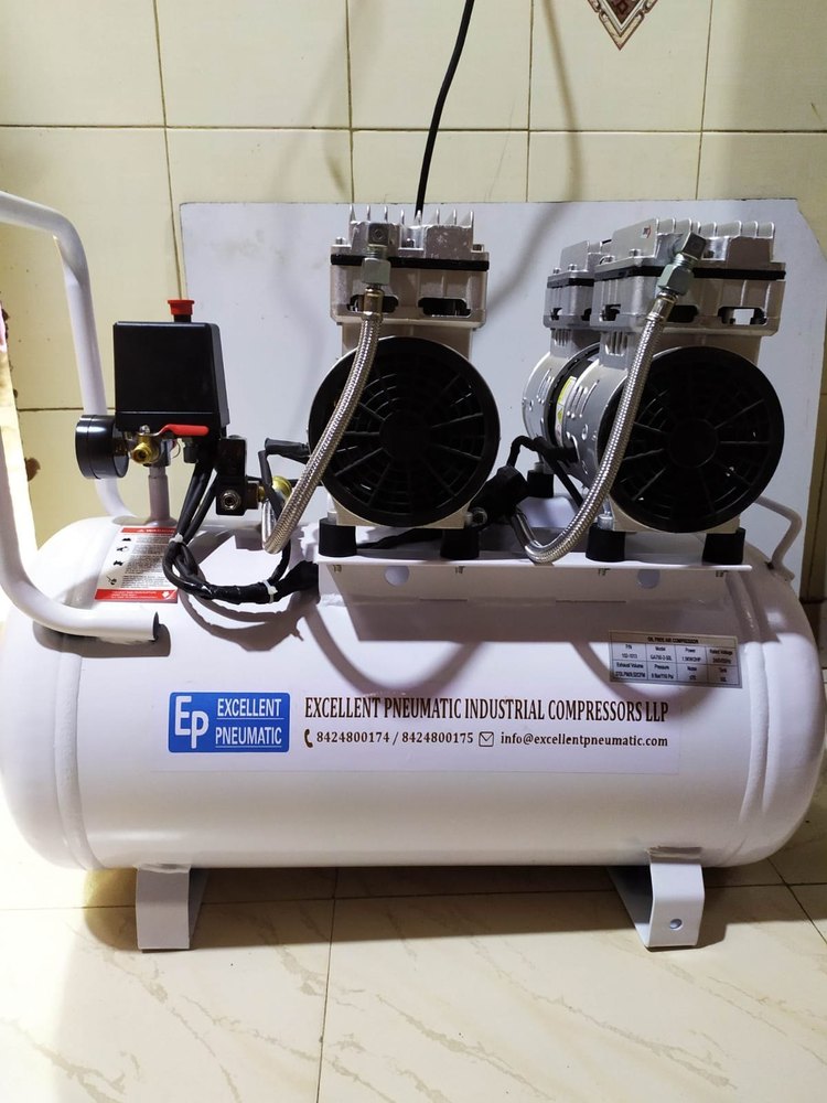 2 HP Oil Free Portable Compressor, Maximum Flow Rate (CFM): 9.53 Cfm ...