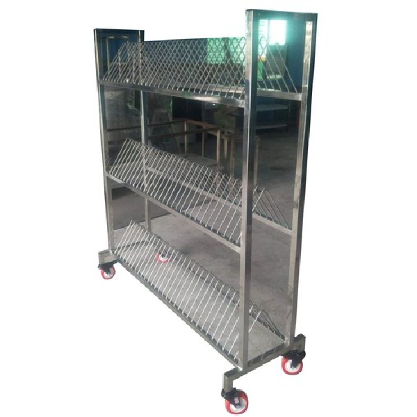 Silver Free Standing SS Plate Rack, For Commercial Price in Bangalore ...