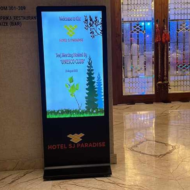 digital standee for hotels and resorts in Noida - Nutric Enterprises