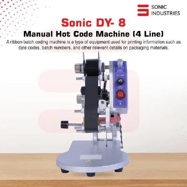 DY8 4 Line Sonic Manual Hot Code Machine in Palghar - SONIC INDUSTRIES