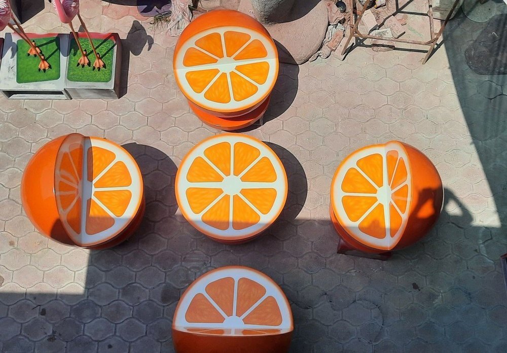 3 Seater Frp Orange Shaped seaters/Benches, Without Backrest at 15000. ...