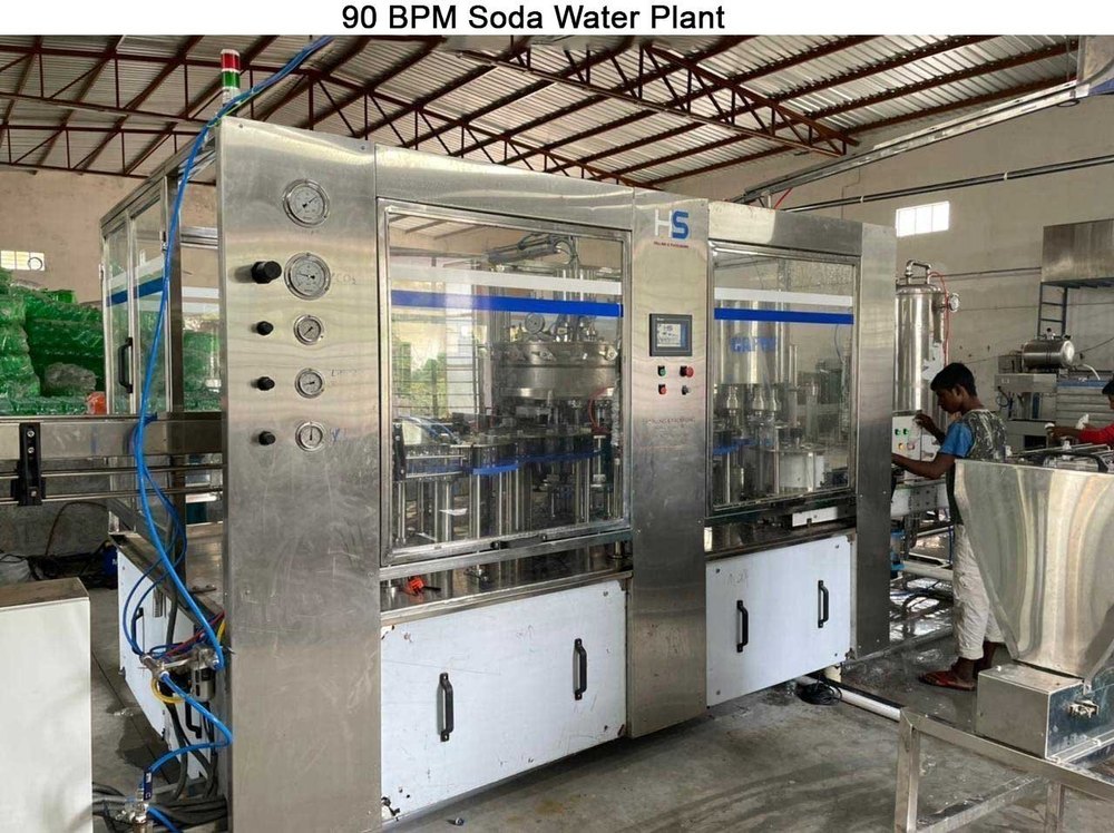 90 BPM Soda Water Plant Price in Sonipat, Haryana – ₹28,00,000 | H.S. FILLING & PACKAGING