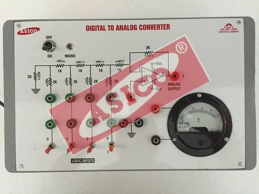 AC Mains plastic Digital to Analog (D/A) Convertor using R-2R Network, For Laboratory, Model ...