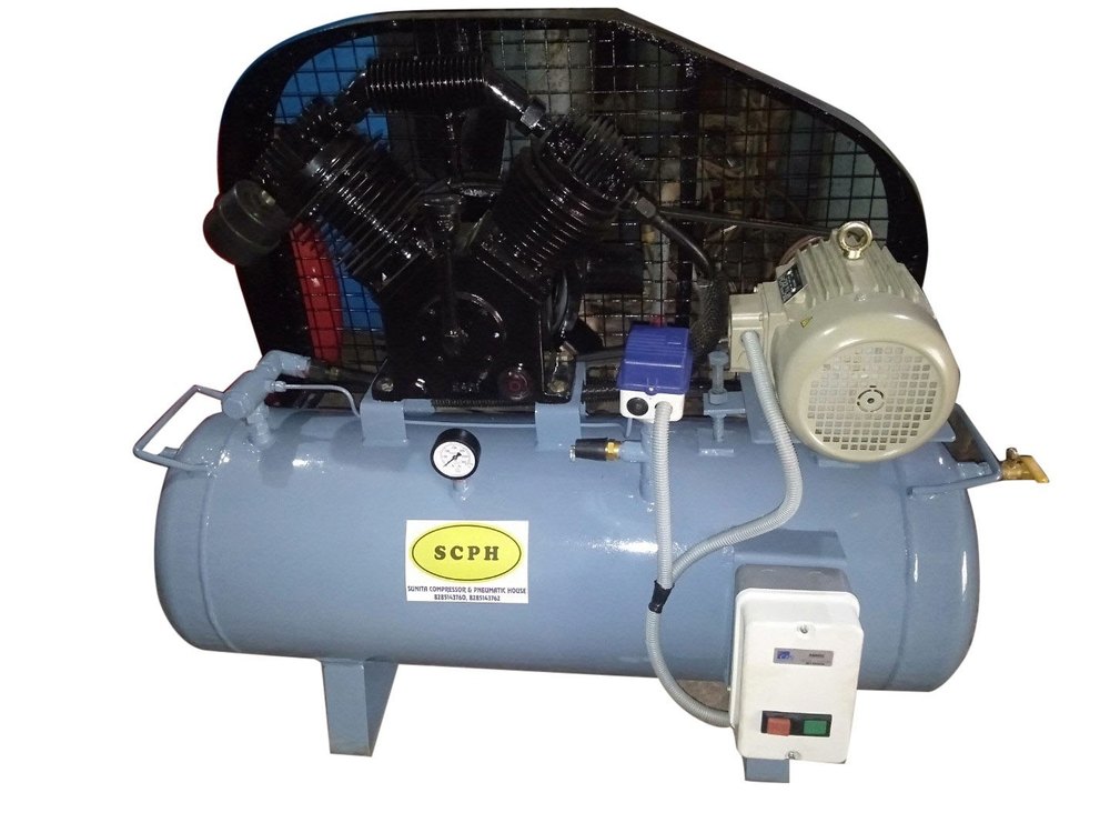 AC Three Phase 3 HP Piston Air Compressor, Discharge Pressure: 12 Bar ...