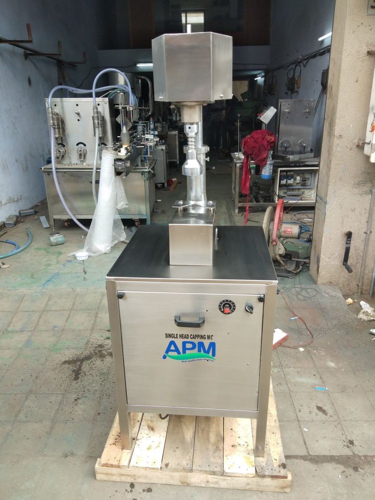APM Semi Automatic Lug Capping Machine, APSMRC-40 in Ahmedabad - ALL-PACK MACHINE