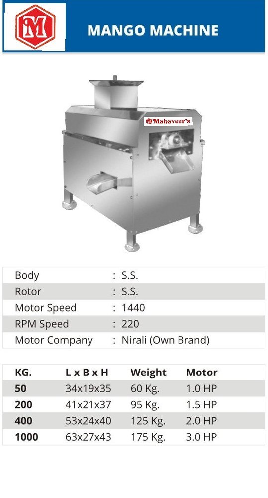 Automatic Single Phase Fruit Pulper Machine, 50 kg Per Hour in ...