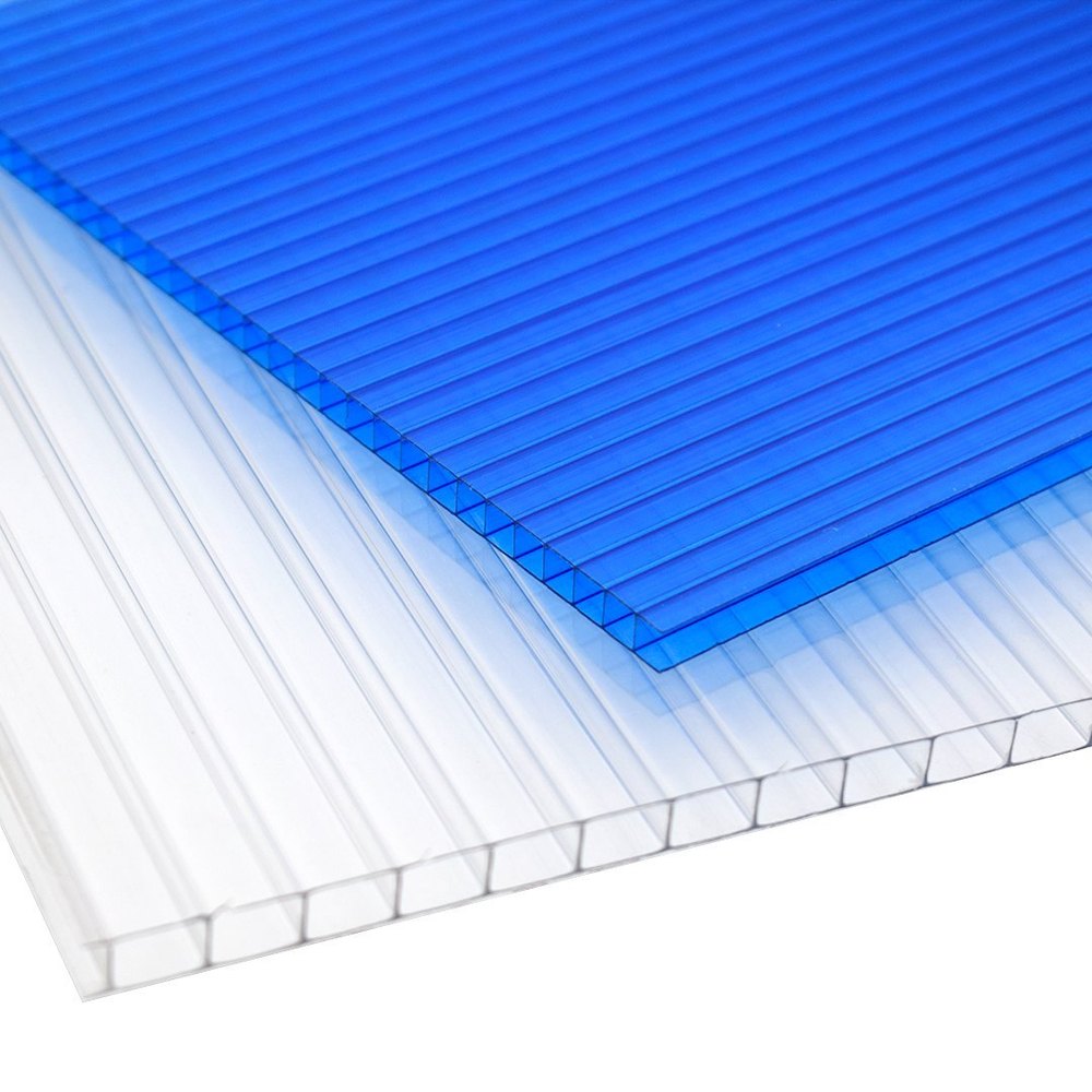 Blue,Transparent Lexan Multiwall Polycarbonate Roofing Sheet, 18 mm ...