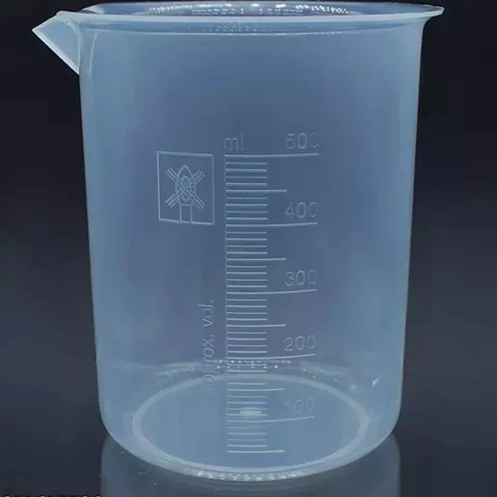 Borosilicate Glass Round Beaker (Printed Graduation) 500 ml, For ...