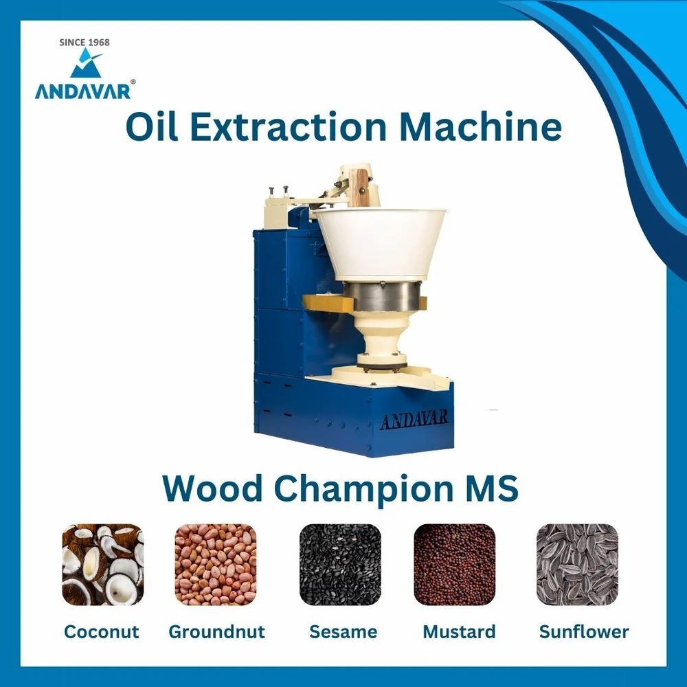Cold Press Marachekku Oil Extraction Machine (Wood Champion SS Premium ...