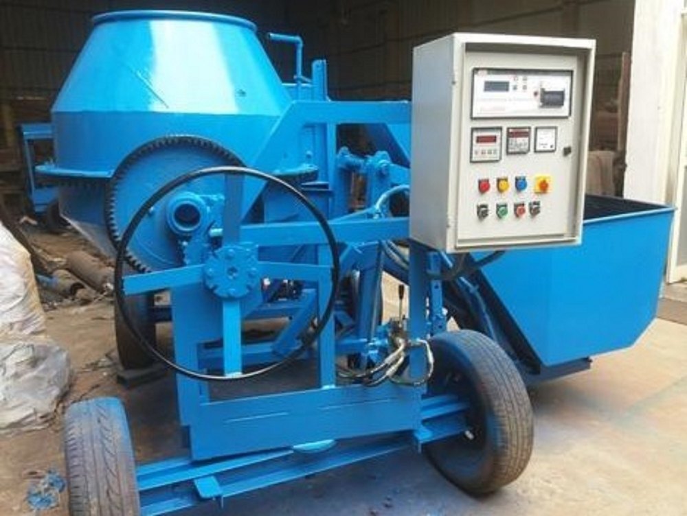 Concrete Mixture Machine with Hydraulic Jack Hopper and Printer ...