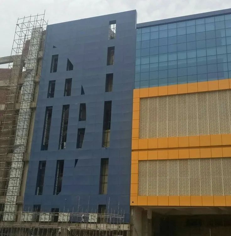 Dark Grey ACP Aluminium Cladding Services, For Corporate Offices, 4mm ...