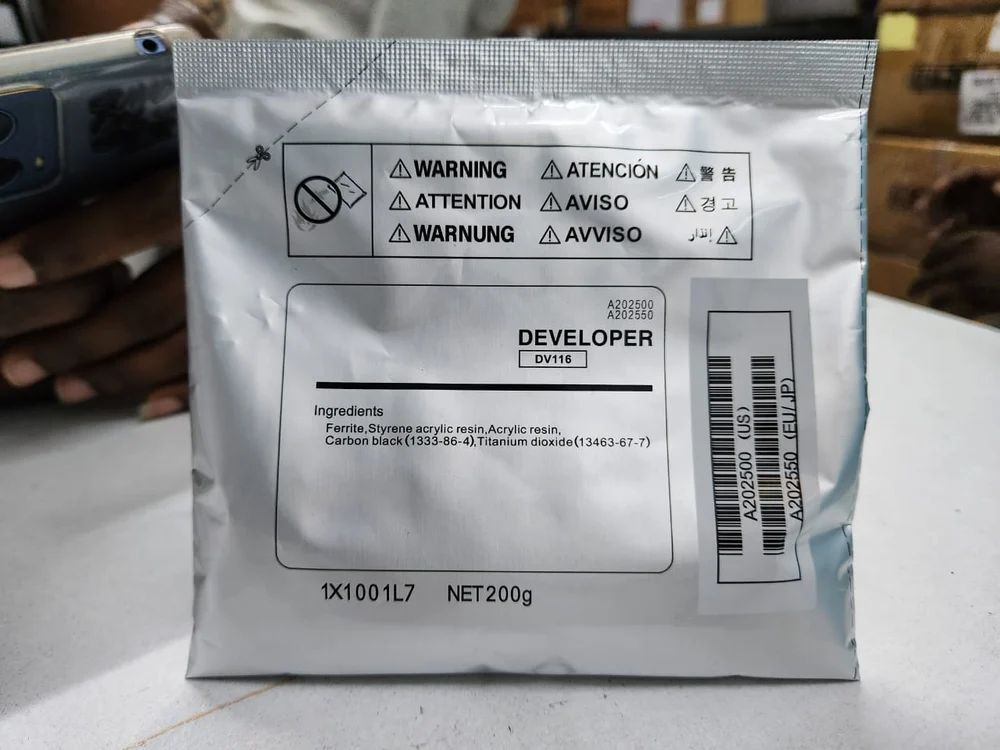 Developer Powder KONICA MINOLTA BIZHUB TN116 TN118 165 184 185 164 205i ...