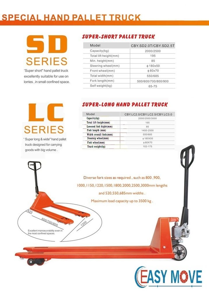 Easy Move Short Pallet Truck, For Lifting And Shifting, Model: Em 103 ...