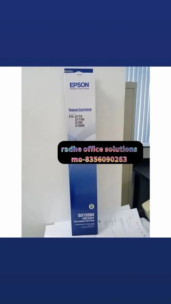 Epson Fx-2175 / Fx-2190 Black Ribbon Cartridge S015584/S015327, 1000 ...