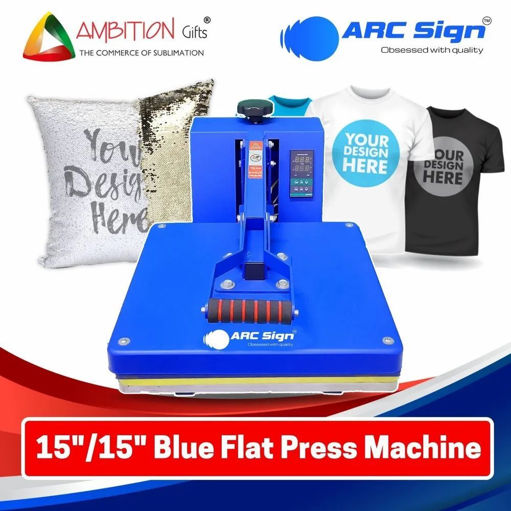 Flat Heat Press Machine Blue (15/15 Inches) at 11000.00 in New Delhi