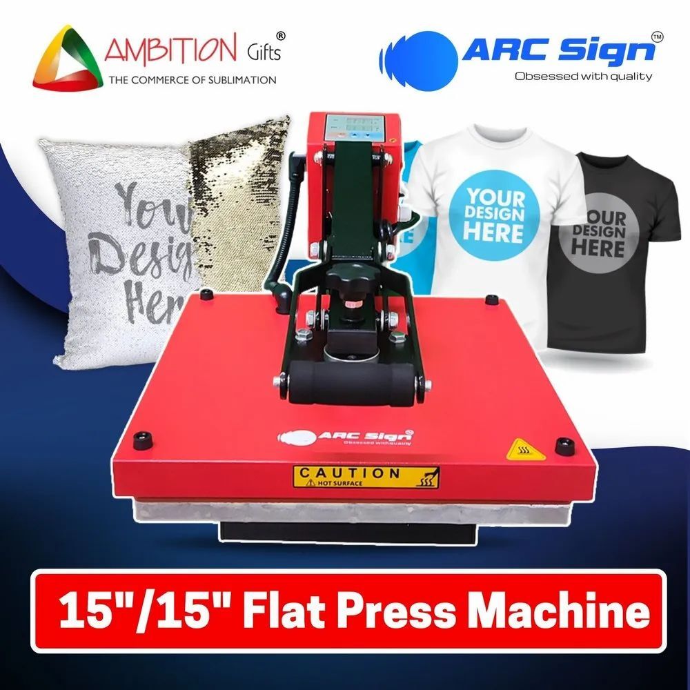 Flat Press Machine (15/15 Inches), Heat Press Machine, Automation Grade ...