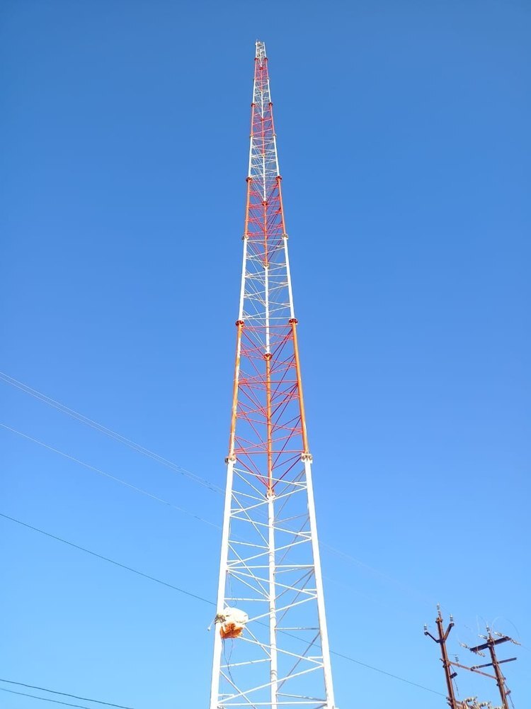 Galvanized Iron 3 Leg Gi Self Supporting Tower Mast, For Telecom at ...
