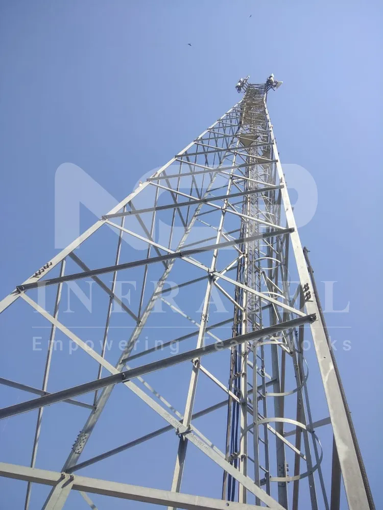 Galvanized Iron GBT BASE Self Supporting Tubular Tower Mast, For Telecom Price in Ahmedabad ...