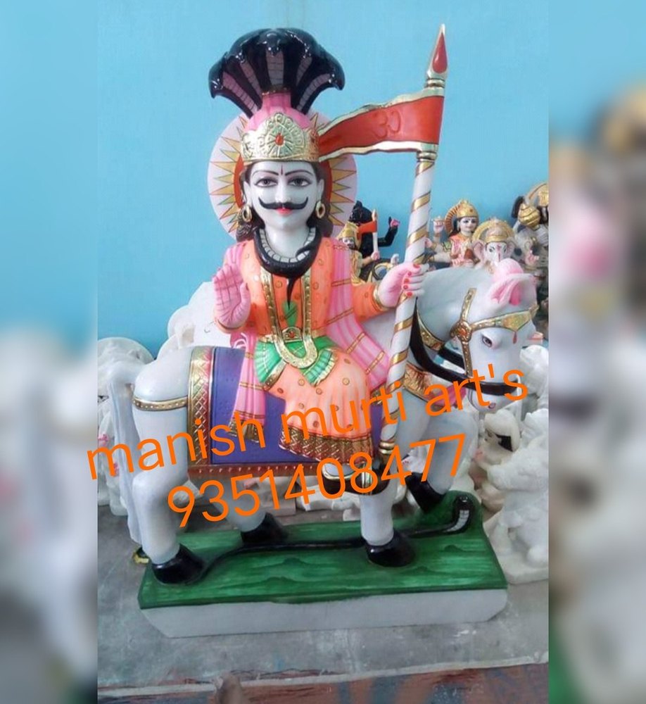Golden Marble Goga Ji Maharaj Statue, For Worship, Size: 2feet in Alwar ...