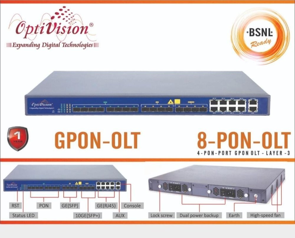 GPON 8 PON OLT, For Internet And Broadband, Size: Standard in Delhi ...