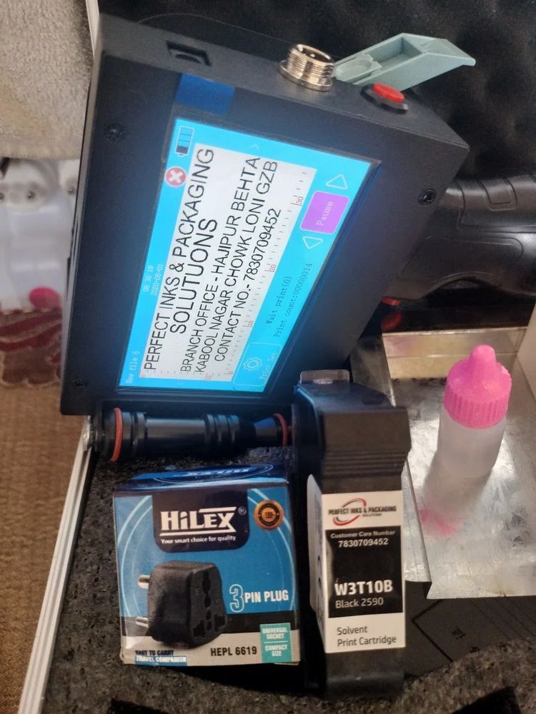 Handheld 25.4mm Thermal Inkjet Printer With Solvent Ink Cartridge, 300 ...