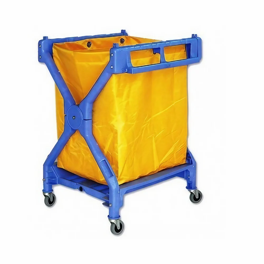 Hdpe / pp Yellow X-Type Garbage Collection Trolley Price in NOIDA ...