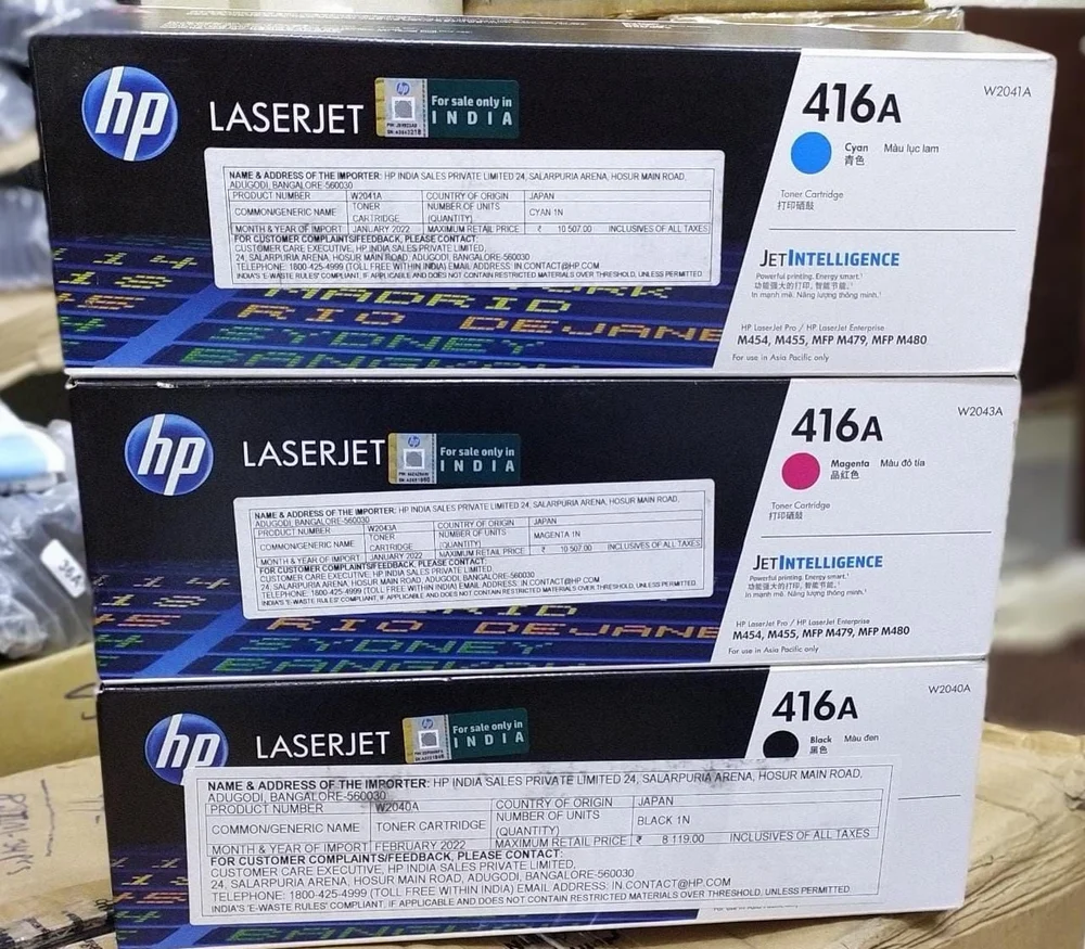 HP 416A BK/C/M/Y Original LaserJet Toner Cartridge (W2040A W2041A ...
