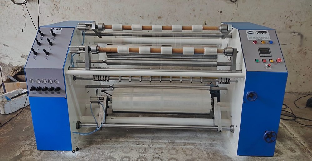 HSR 3 HP & 5 HP stretch film slitting rewinding machine, Production ...