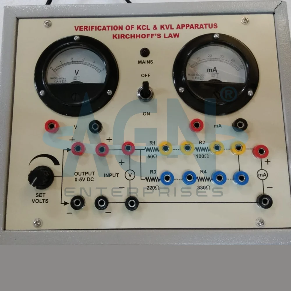 KCL & KVL Verification Apparatus (KIRCHOFFS Law), Model Name/Number: AGN-EI050 Manufacturer ...