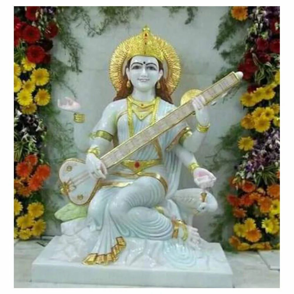 Marble Maa Saraswati Statue Manufacturer & Seller in Alwar - SHREE ...