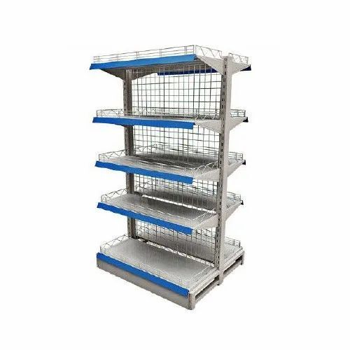 Mild Steel 5 Shelves Sheet Metal Display Racks, Height: 6 feet ...
