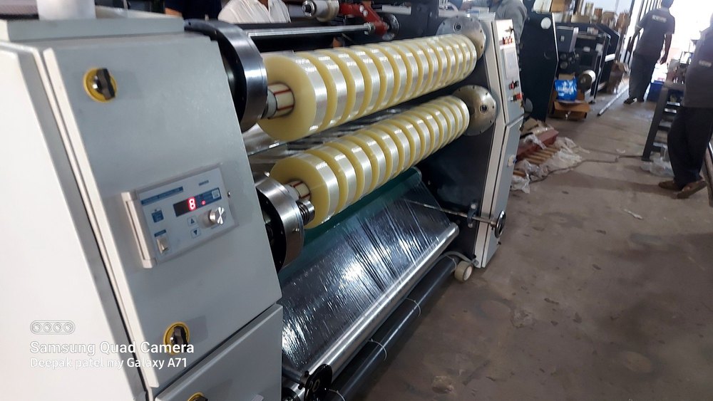 Mild Steel Adhesive Tape slitting Machine with magnetic clutch and HMI ...