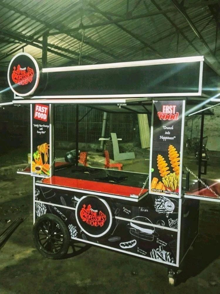 Mild Steel Green Special Litti Chokha Food Cart, Load Capacity: 300 kg ...