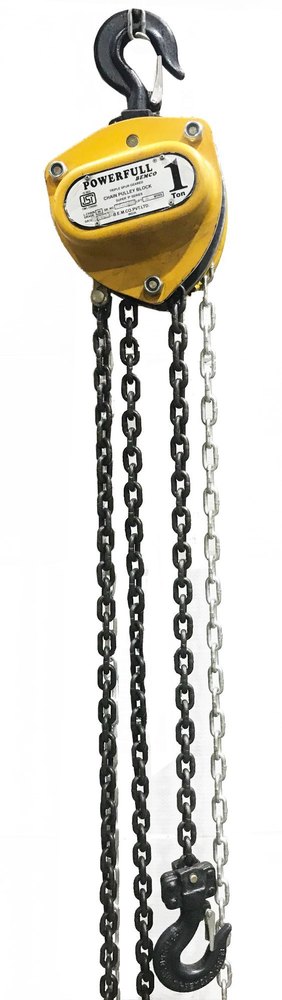 Mild Steel Manual Chain Pulley Blocks - ISI Marked 0.5T x 3mtrs Lift ...