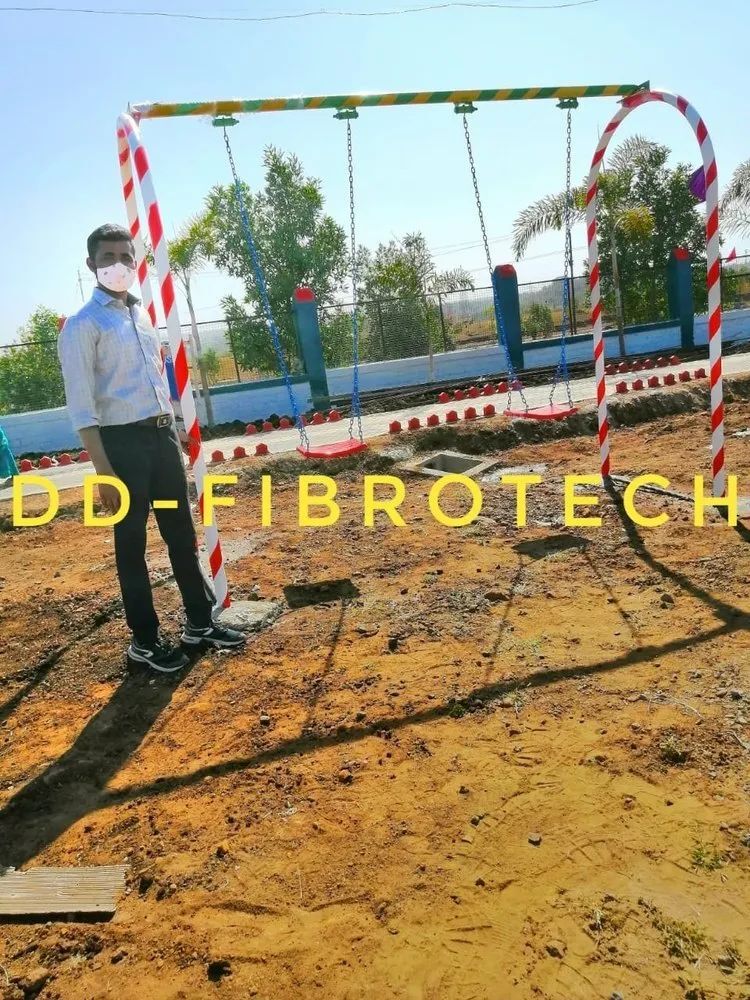 Mild Steel Outdoor DD Fibrotech 2 Seater Arch Swing, For Playground Manufacturer & Seller in ...