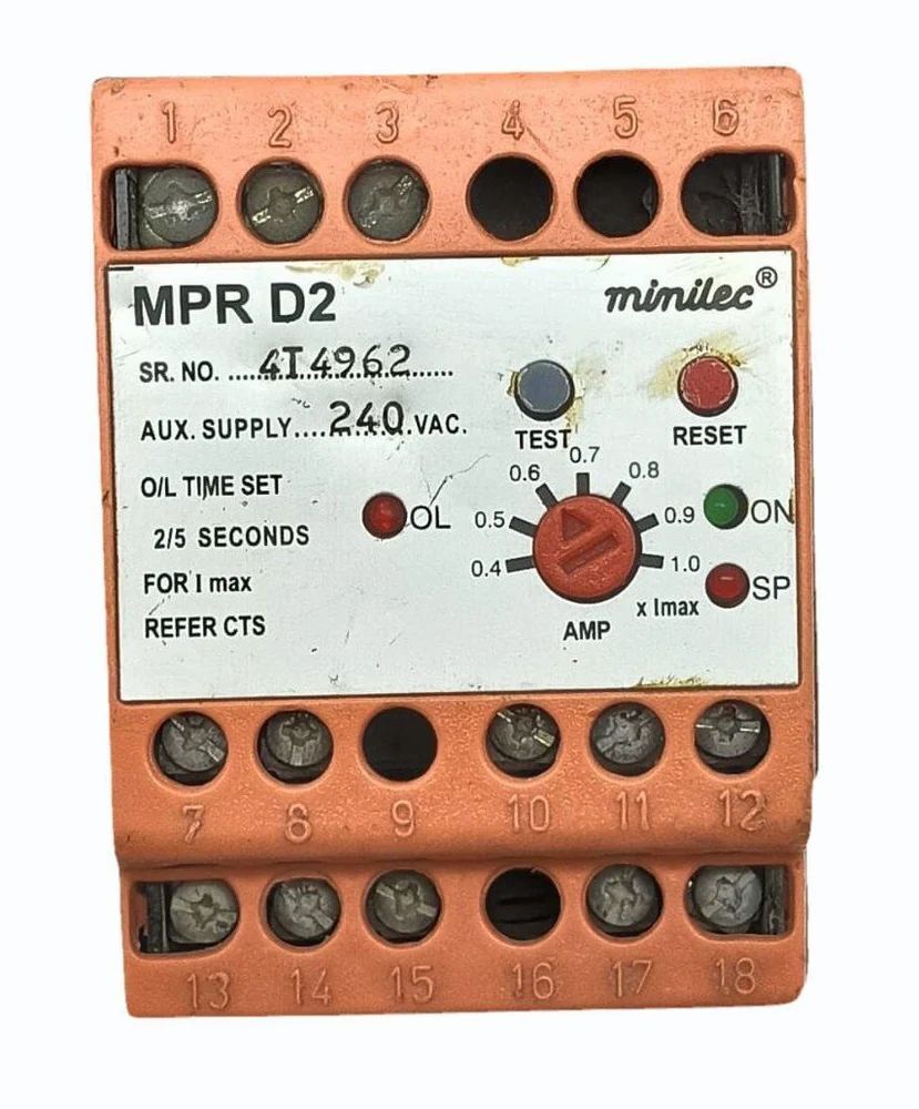 MINILEC PHASE FAILURE+OVERLOAD PROTECTION RELAY MPR D2 INDIA Price in ...