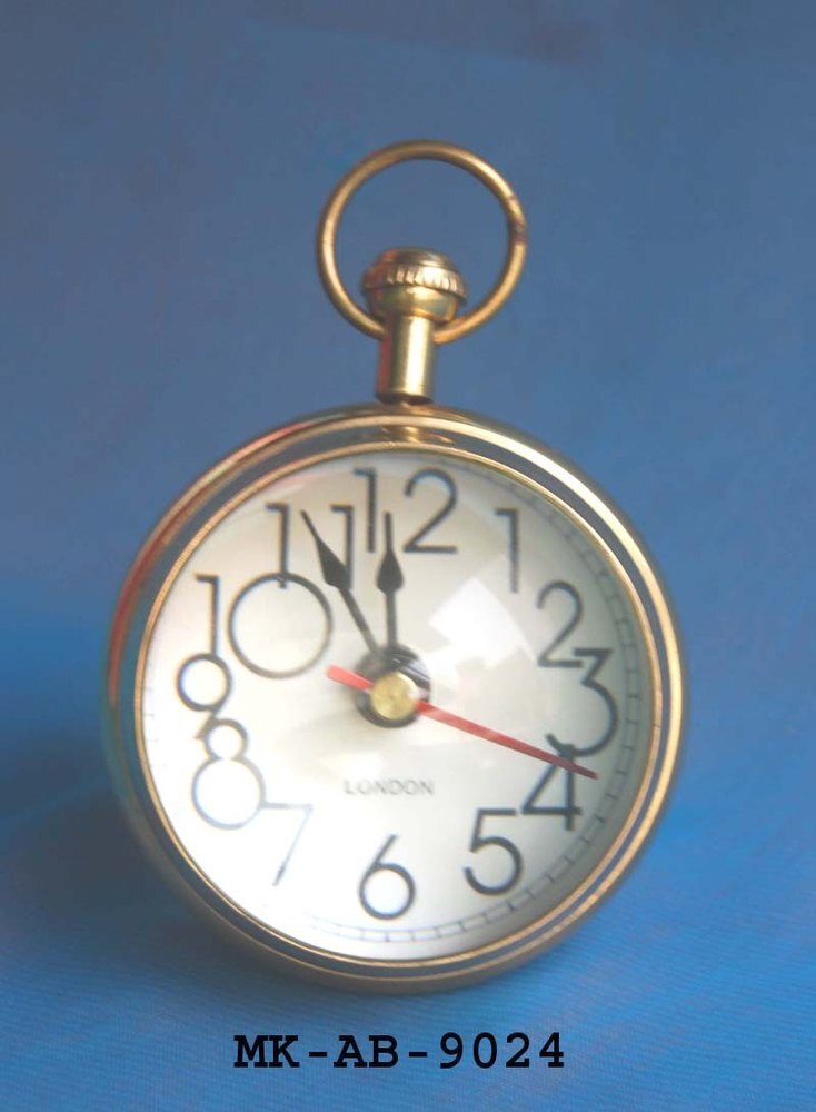MKI Brass Polish Table Clock, Packaging Type: Bubble Packing, Shape ...