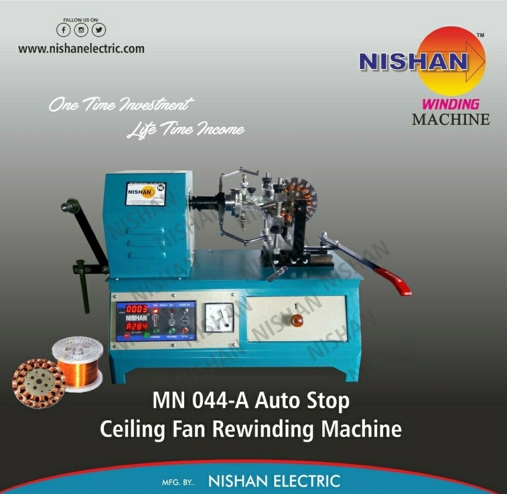 NISHAN Semi-Automatic Table top Ceiling Fan Winding Machine, Electric ...
