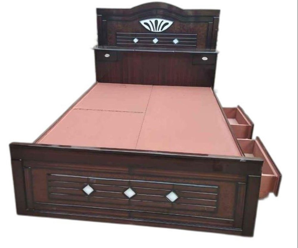 Old double bed with box store