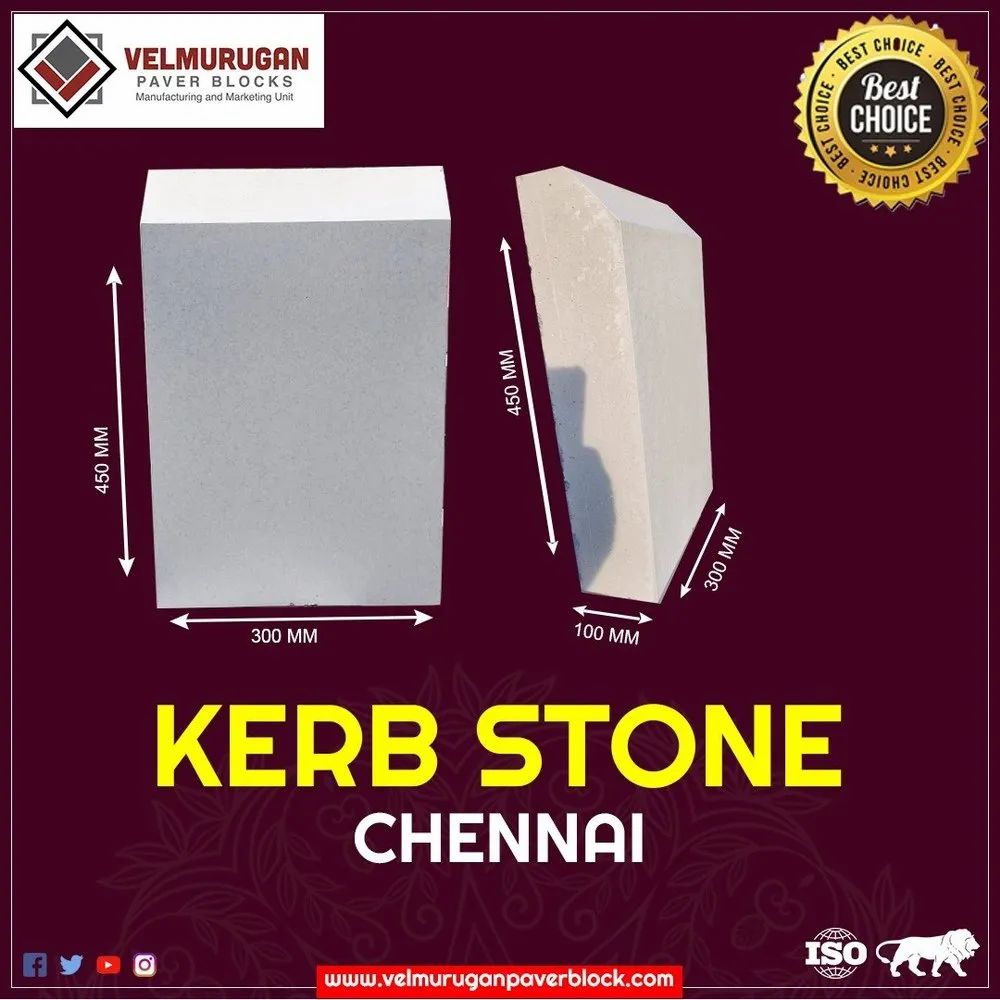 Outdoor Cement Concrete Curb stone, For Pavement, 29 To 30 Kgs Price in ...