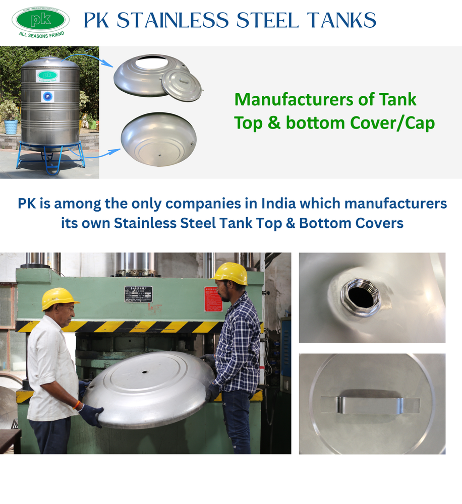 PK Stainless Steel Water Tank - Top & Bottom Cover - 500 Ltr - Made in ...
