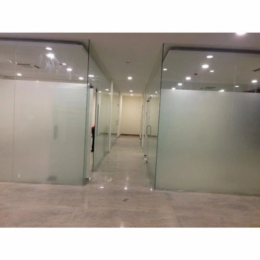Plain Transparent Toughened Glass Partition, For Office, Shape: Rectangular Price in Pune ...