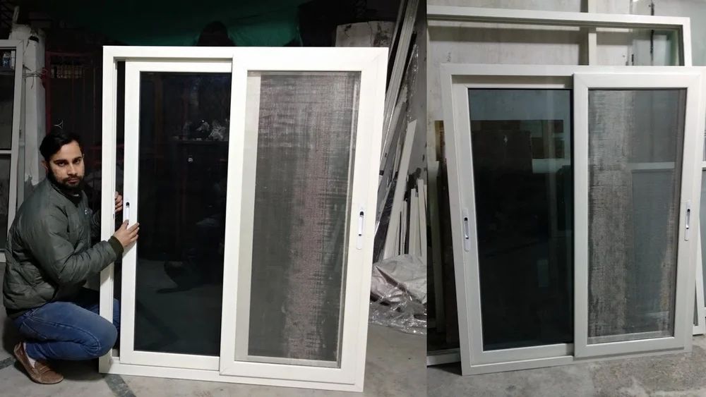 Powder Coating White Aluminium Sliding Window, For Windows, 4 X 5 Price ...