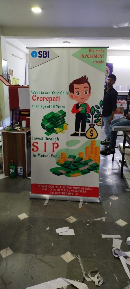 PVC Roll Up Standee, For Advertising Manufacturer & Seller in Delhi ...