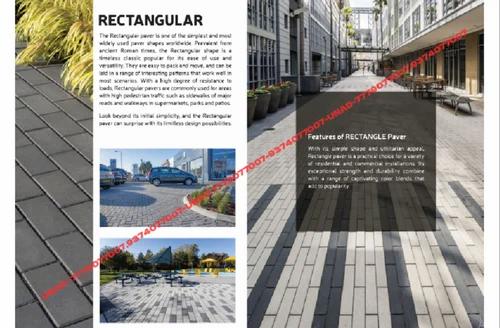 Rectangular Concrete Paver Block, Dimensions: 3x2 Inch (lxw), Thickness ...