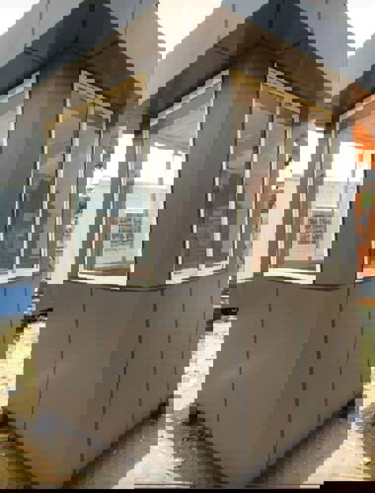 Rectangular Mild Steel ACP Portable Security Cabins, For Guard Room ...