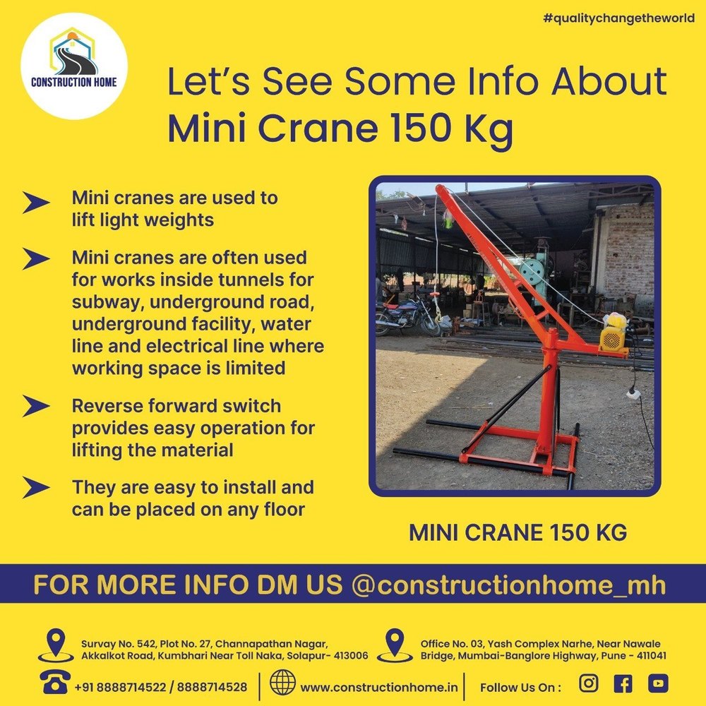Red Electric Monkey Crane 150kg / Mini Crane, Amc/after Sales Service ...