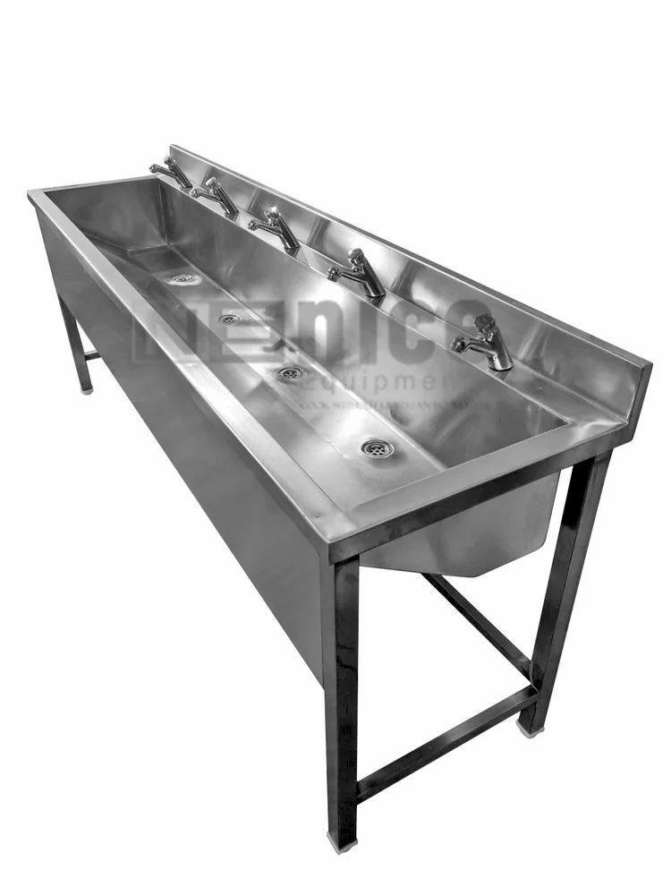 Silver SS Hand Wash Trough Unit, No Of Taps: 5 Price in Thane ...