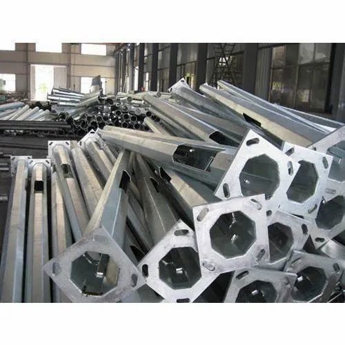 Single-Arm GI Octagonal Lighting Pole, For Highway, 9m Price in GHOLA ...