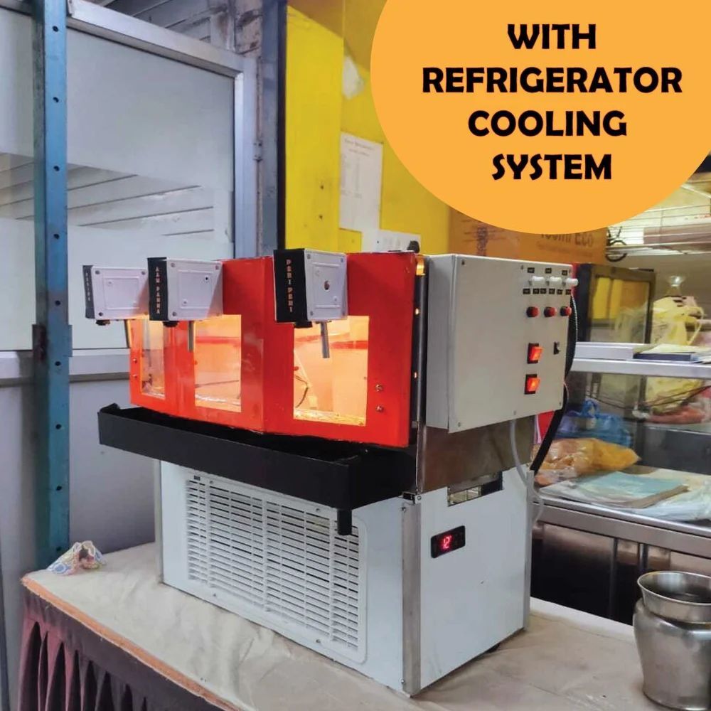 Ss 3 Nozzel Electric Regrigerator Pani Puri Vending Machine Price in ...